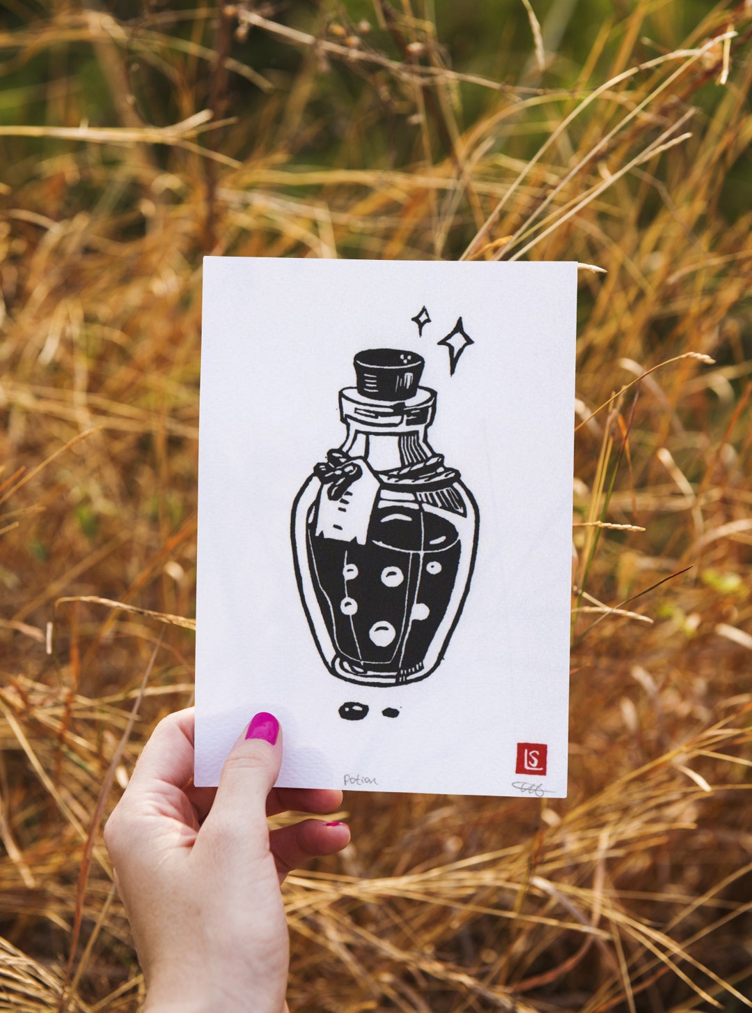 Zelda Inspired Potion A5 Lino Print - Etsy