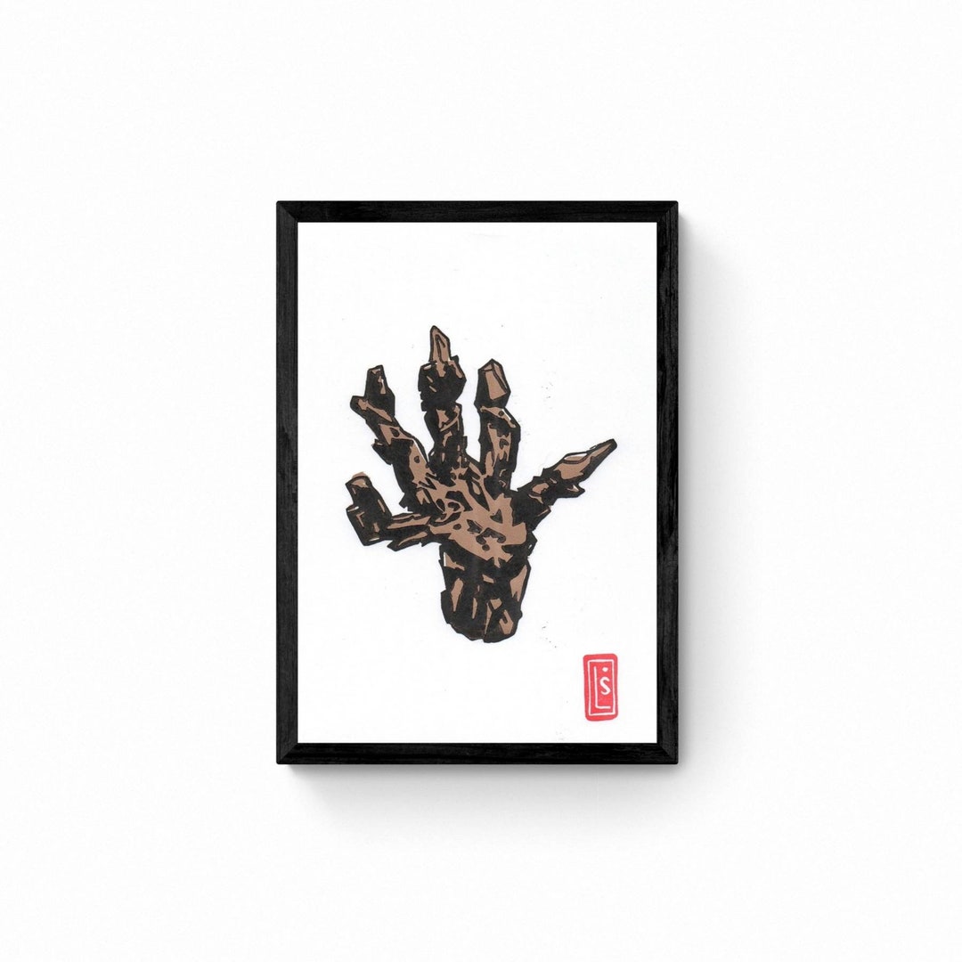 Death Stranding Inspired Lino Print : Tomorrow is in Your Hands - Etsy