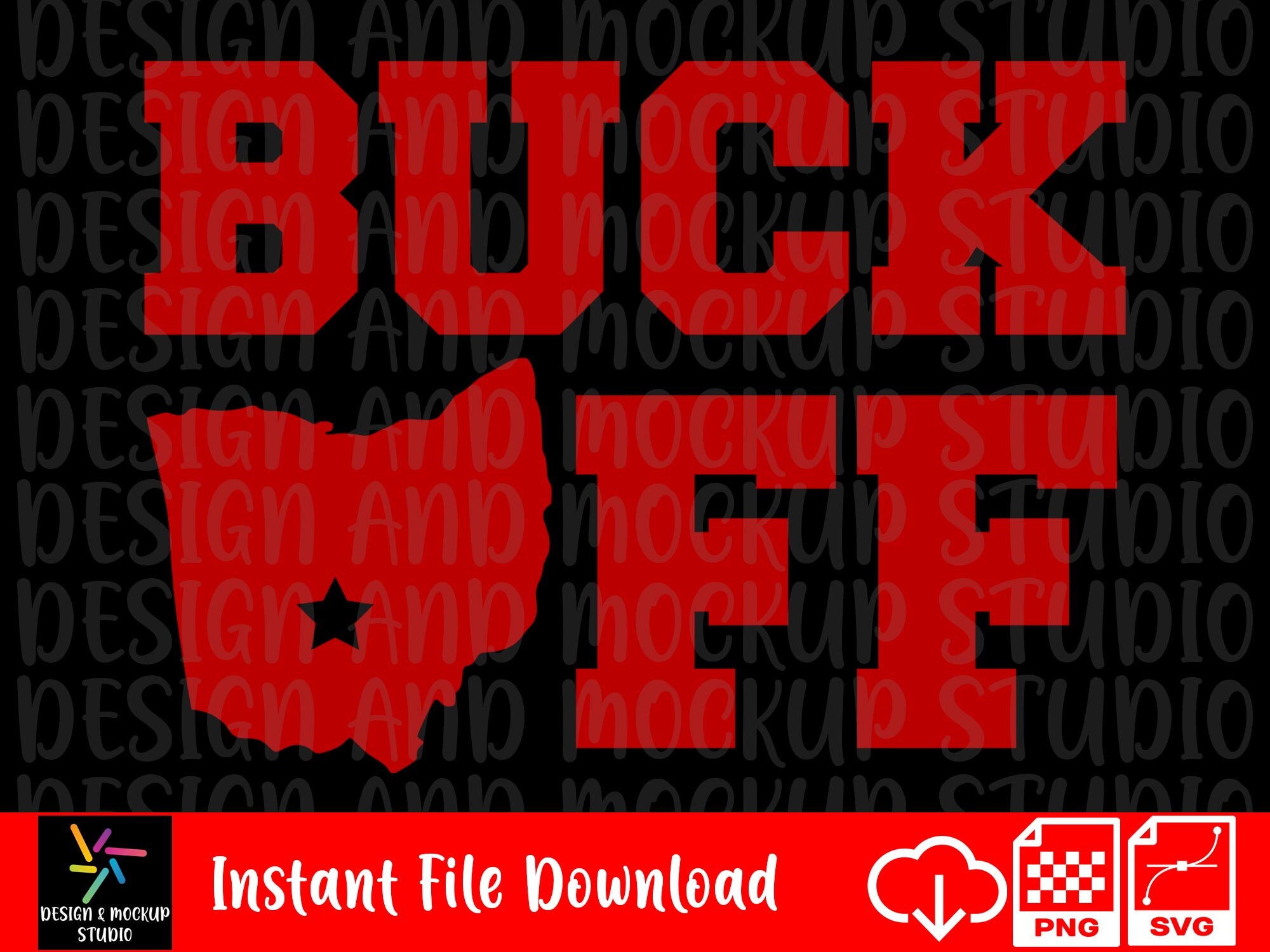 Buck off SVG PNG Digital Download Ohio State Digital Image | Etsy