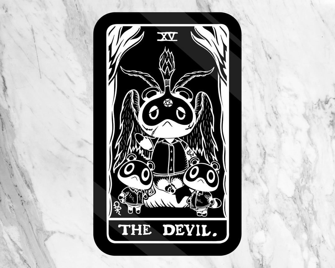 Vinyl Sticker of Tom Nook as the Devil - Etsy