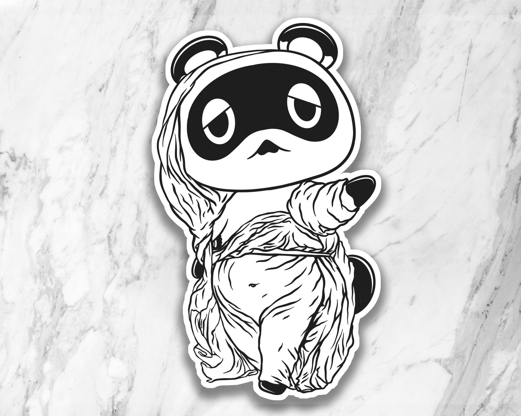 Vinyl Sticker of Tom Nook in Silk Drapery 2.75 X | Etsy