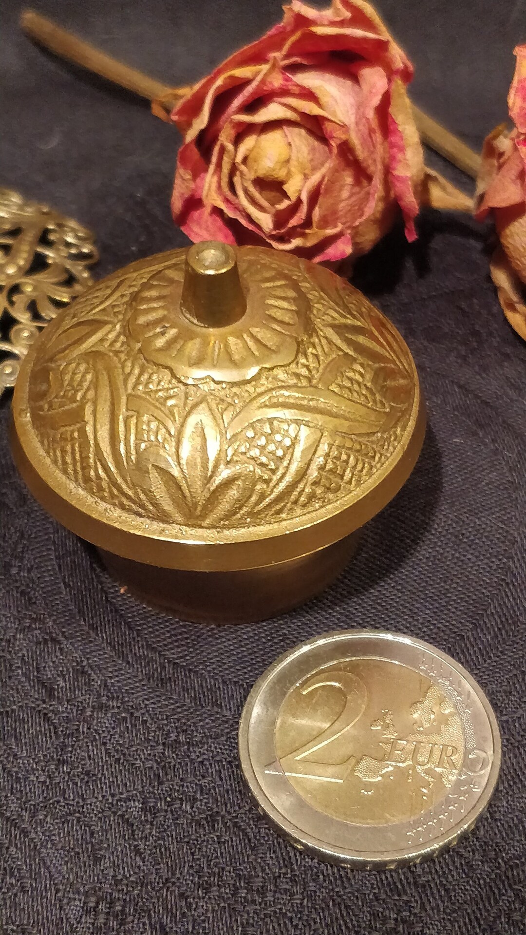Small Brass Pill Box - Etsy