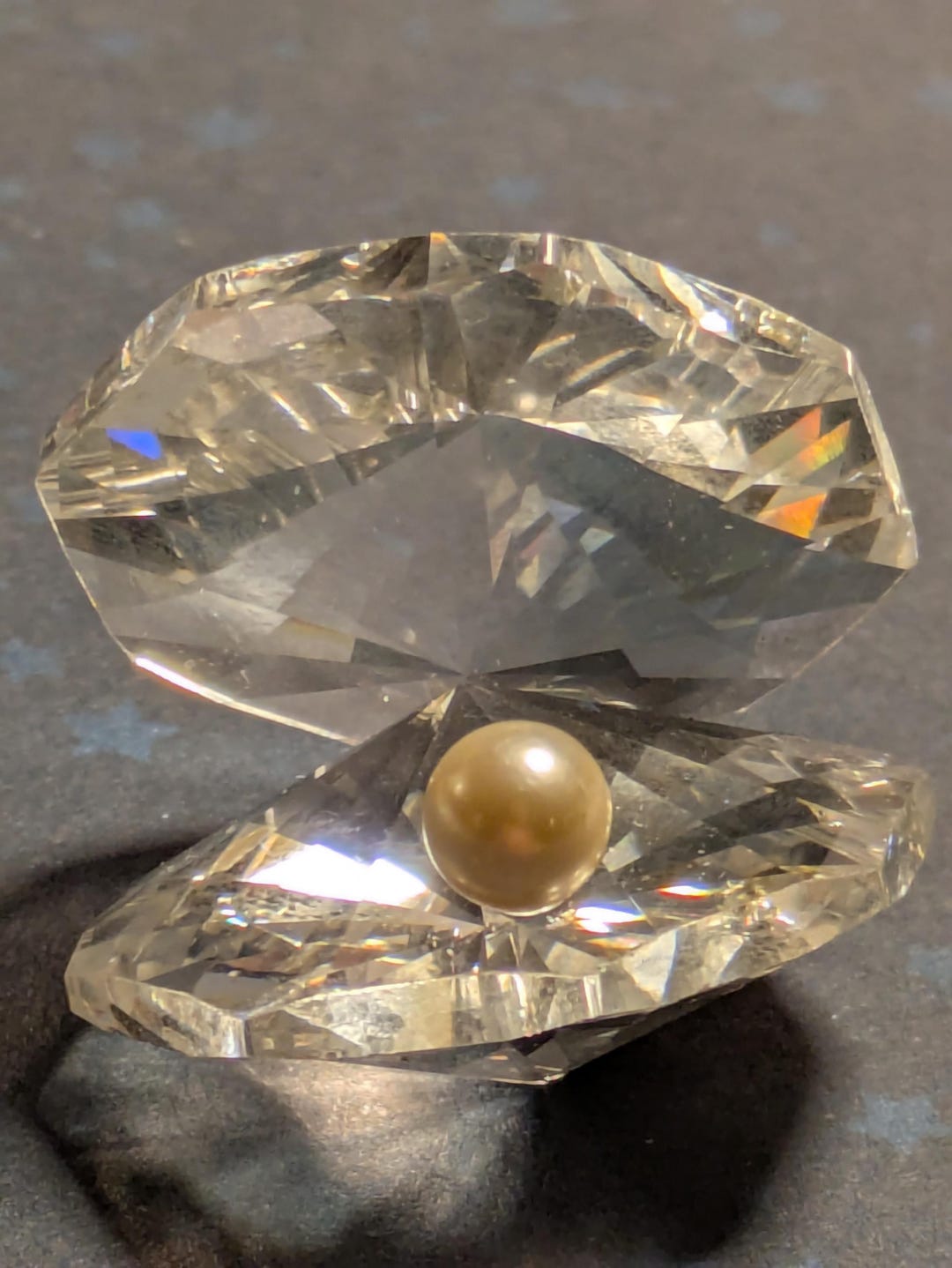 Lead Crystal Shell With Pearl, Aurea Borealis Collection Clearance! - Etsy