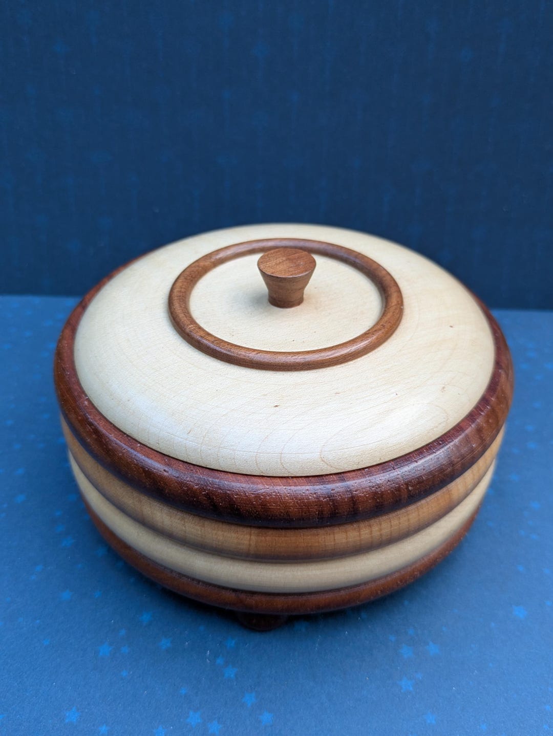 Masterfully Turned Wooden Box Made From Various Woods - Etsy
