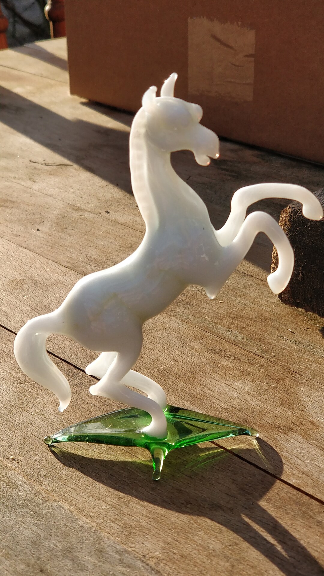 White Wild Glass Horse - Etsy