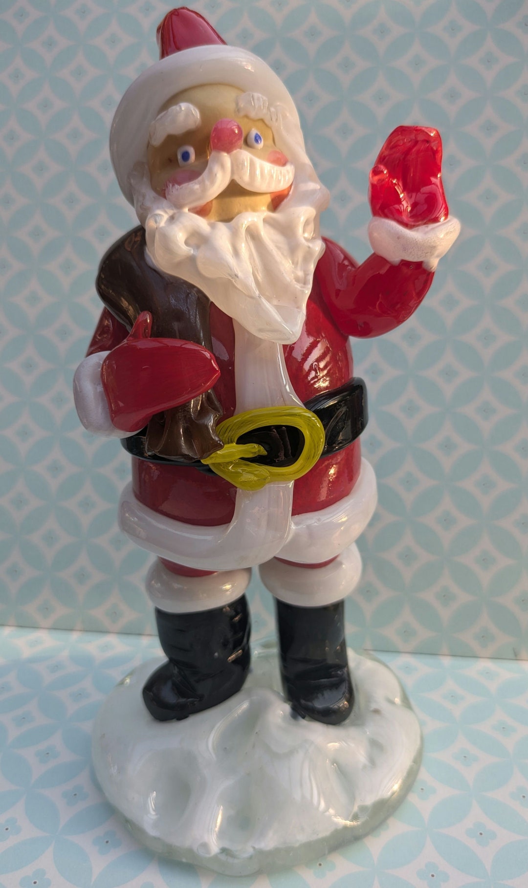 Old Glass Santa Claus From the Bohemian Glass Workshops - Etsy