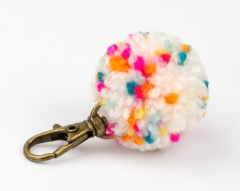 Pom Pom Keyring - Etsy UK