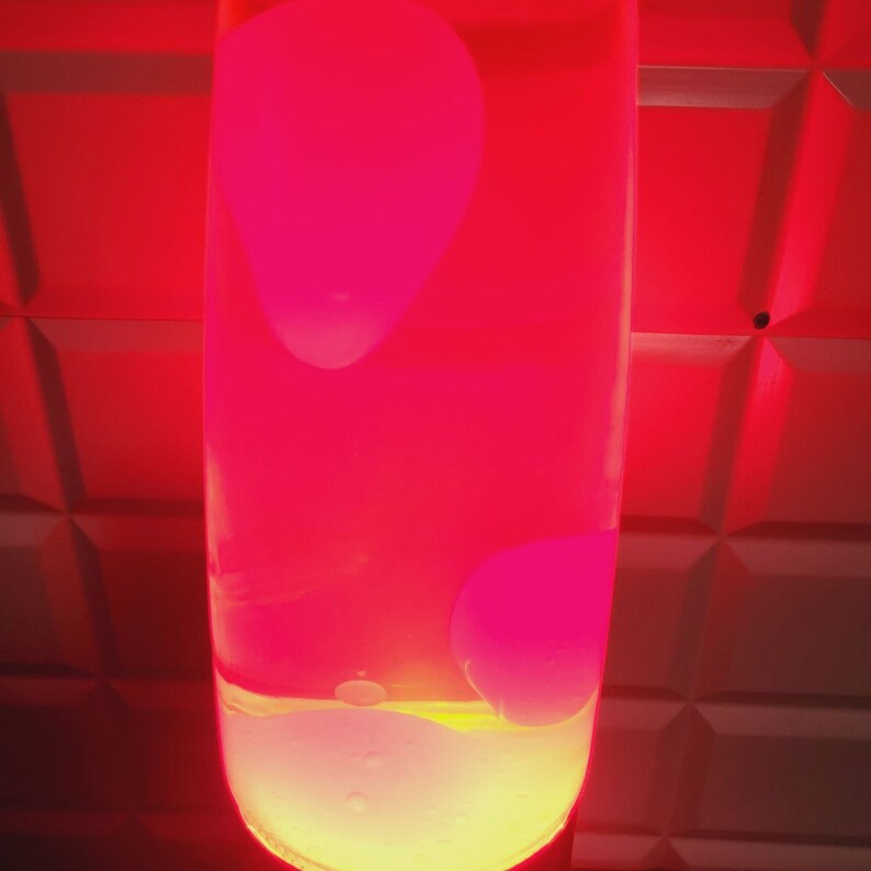 Large Lava Lamp Gold Lamp Red Lava Table Lamp Decor Lamp Living Room ...