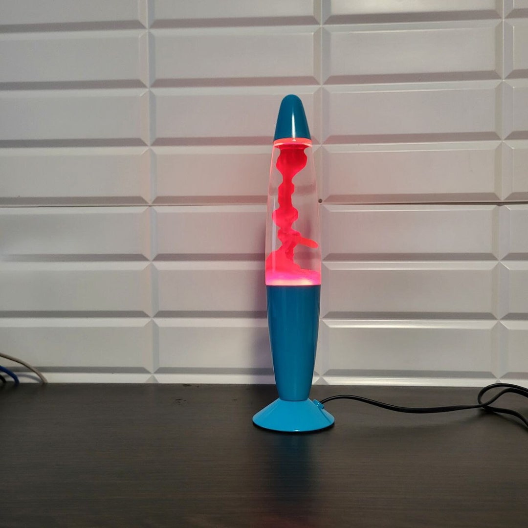 Table Vintage Lava Lamp Red Space Rocket Style Lamp Space Lamp Decor ...