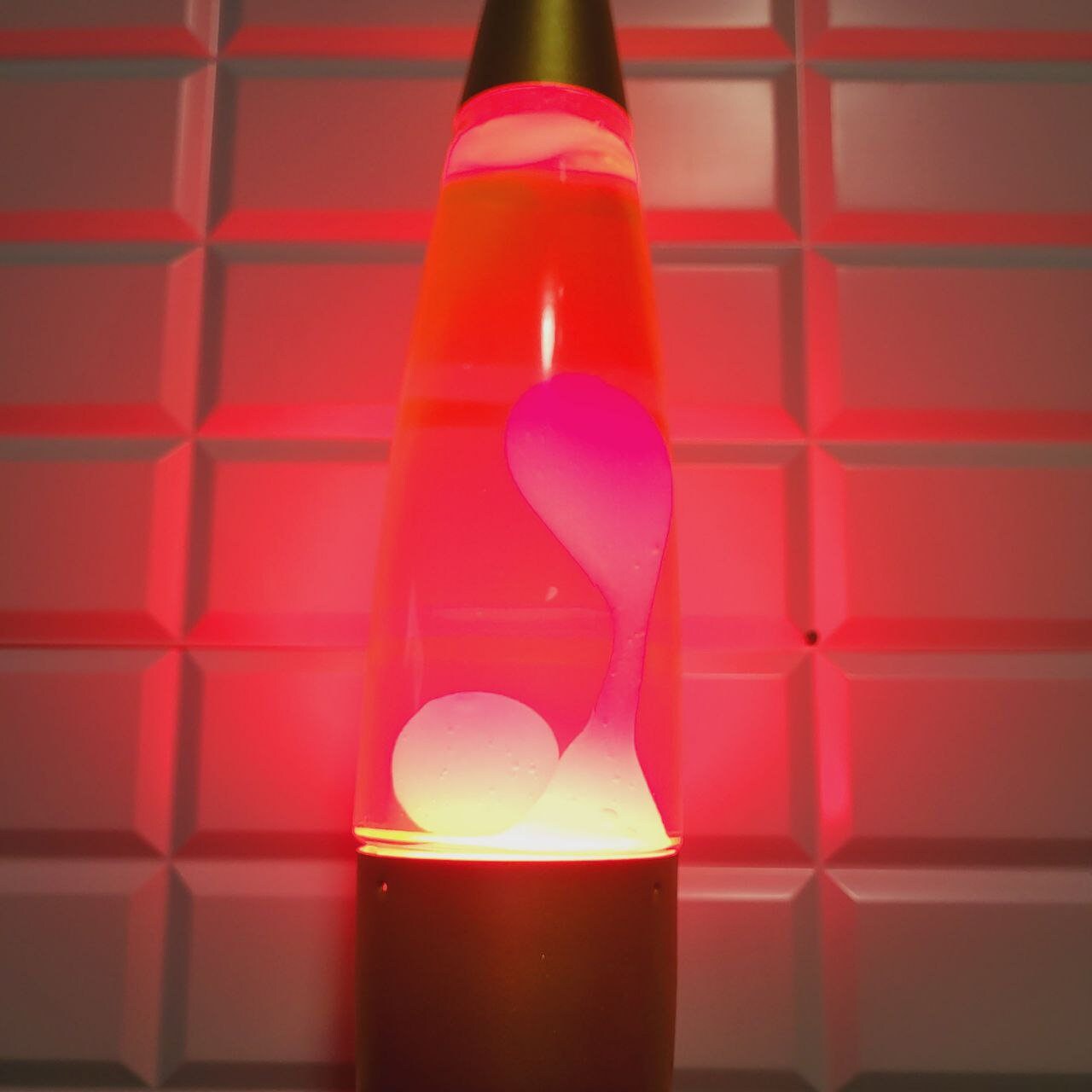Large Lava Lamp Gold Lamp Red Lava Table Lamp Decor Lamp Living Room ...