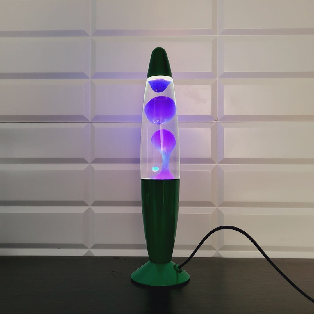 Table Vintage Lava Lamp Red Space Rocket Style Lamp Space Lamp Decor ...