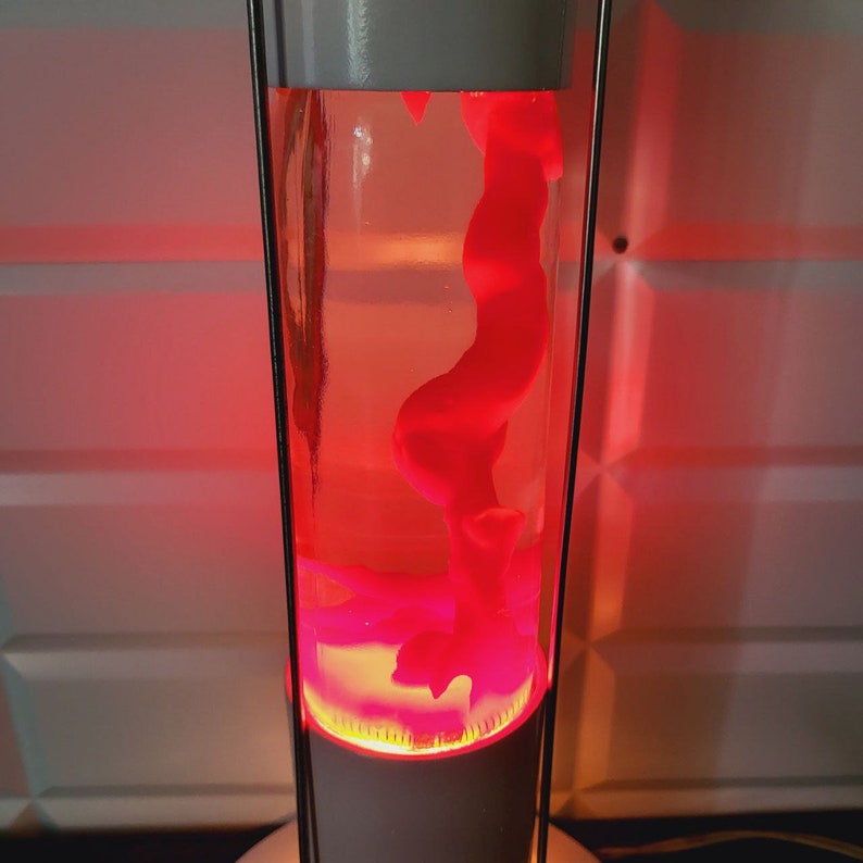 Rare Vintage 1980 Scarlet Lava Night Light in the Style of a Space ...