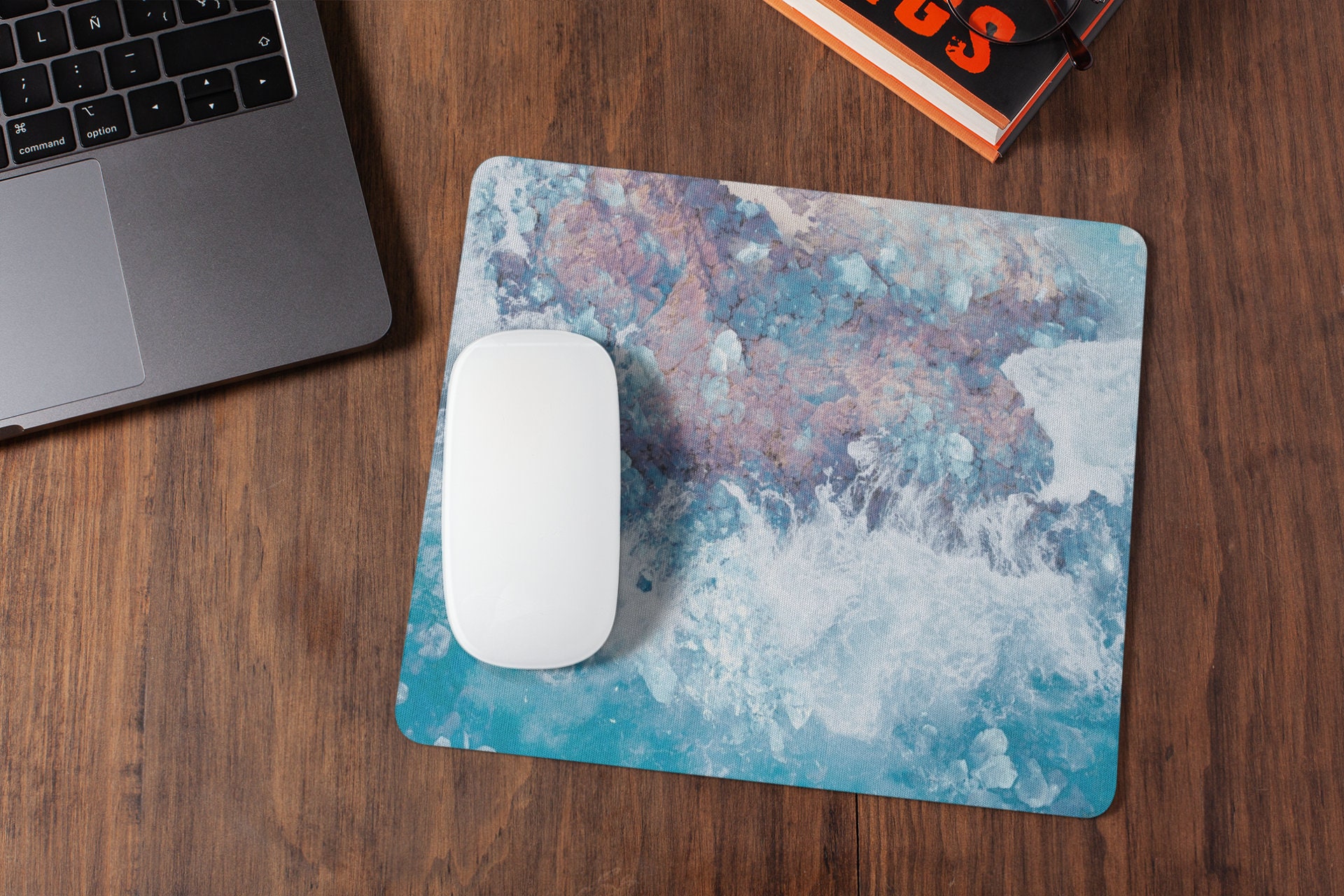 Ocean Waves Mouse Pad Sea Rocks Mousemat Mousepad Square Mouse | Etsy
