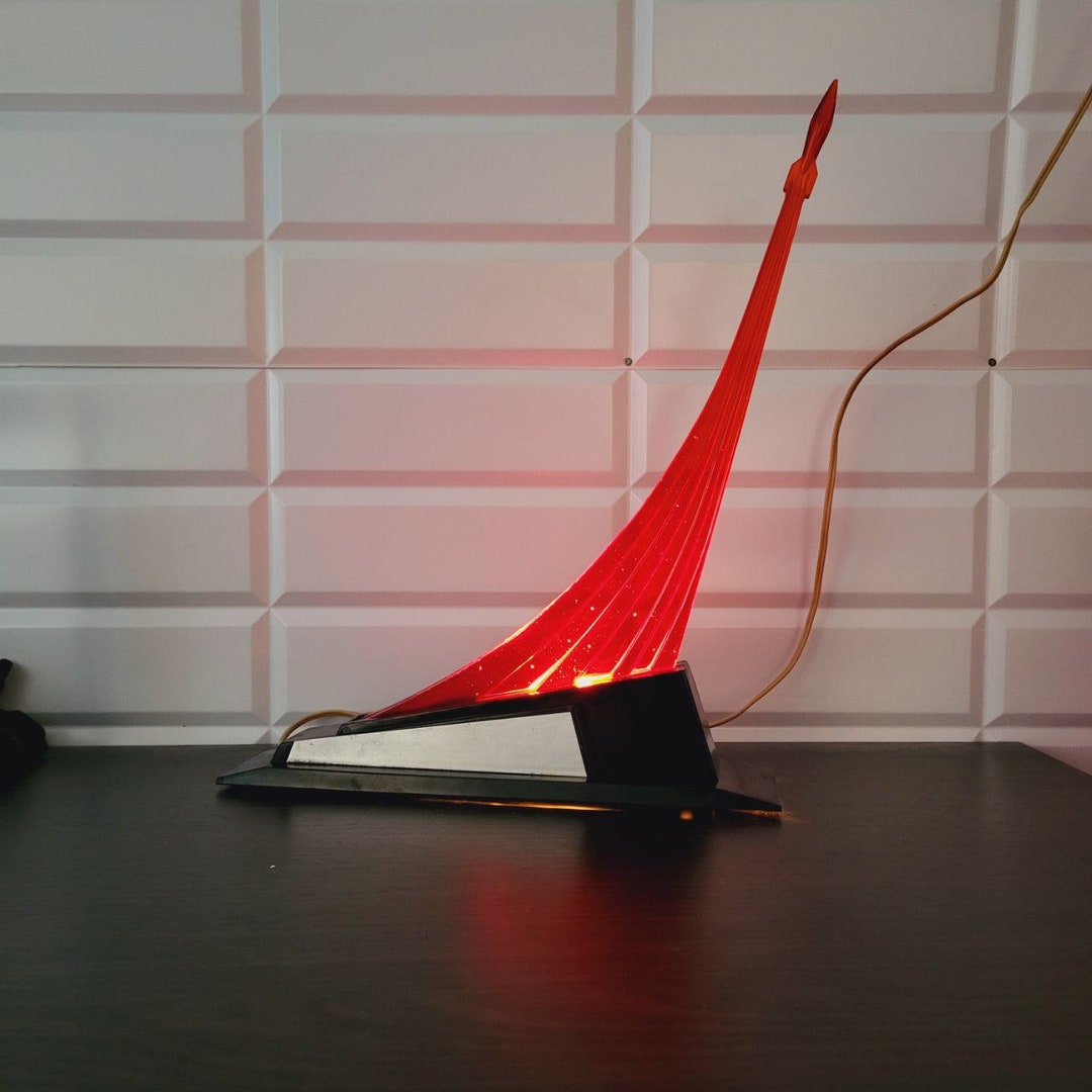 Vintage 80s Soviet Union Gagarin Era Night Lamp Space Rocket. Socialist ...