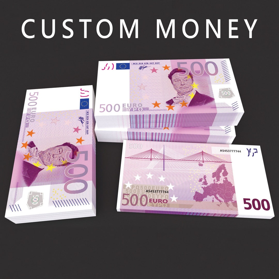 Custom Banknotes Euro, Custom Money for Print, Euro Bill Money ...