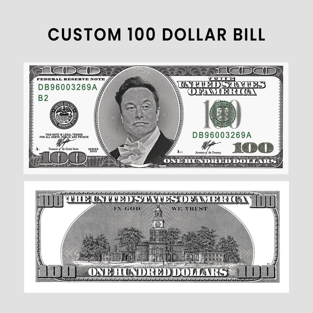 Banknote Dollar Custom Money Dollar Bill Money Printable - Etsy
