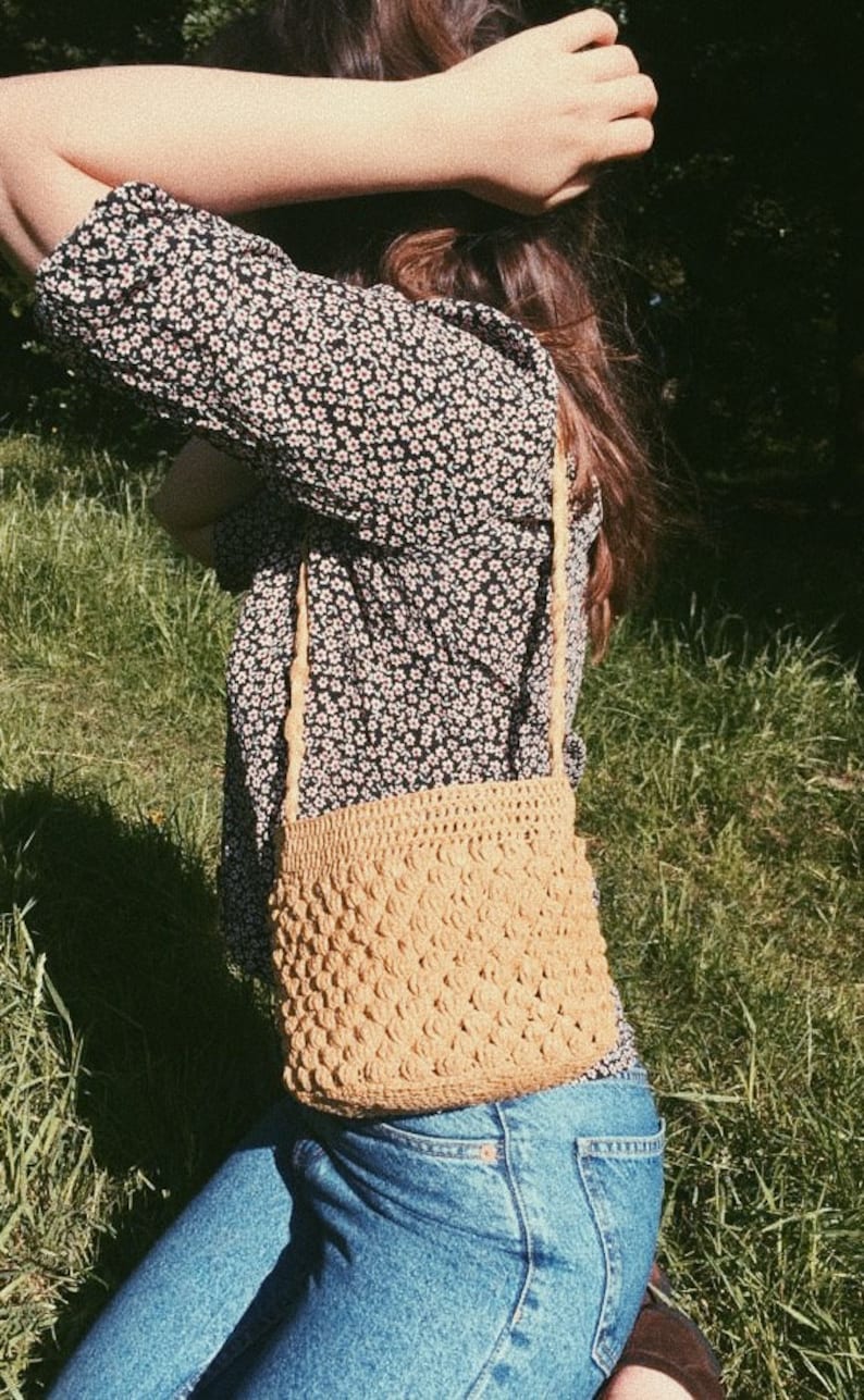 PDF PATTERN Crochet Raffia Bag Straw Basket French Bag Bucket - Etsy
