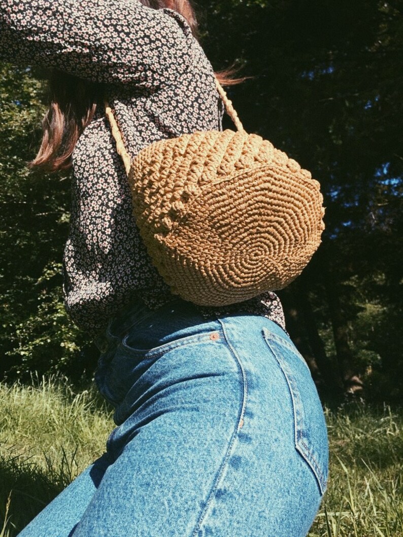 PDF PATTERN Crochet Raffia Bag Straw Basket French Bag Bucket - Etsy