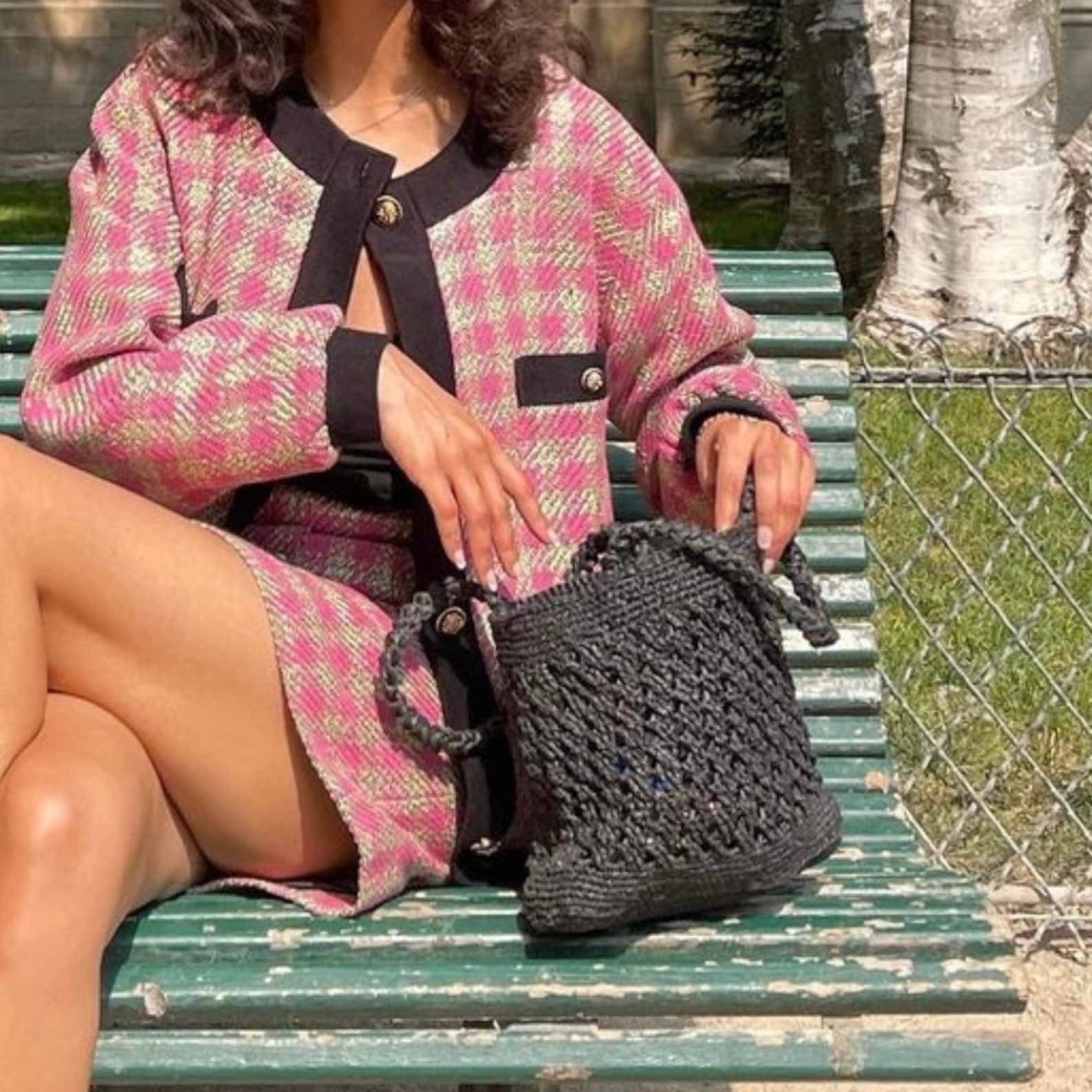 Brigitte Handmade French Raffia Basket Bag Bucket Bag Jane - Etsy UK