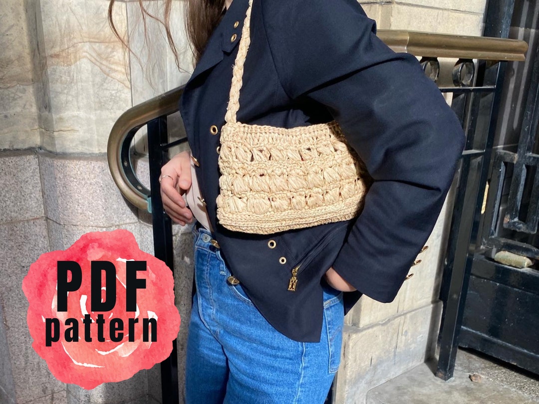 PDF Crochet Baguette Bag Pattern Raffia Bag French Basket Maket Tote - Etsy