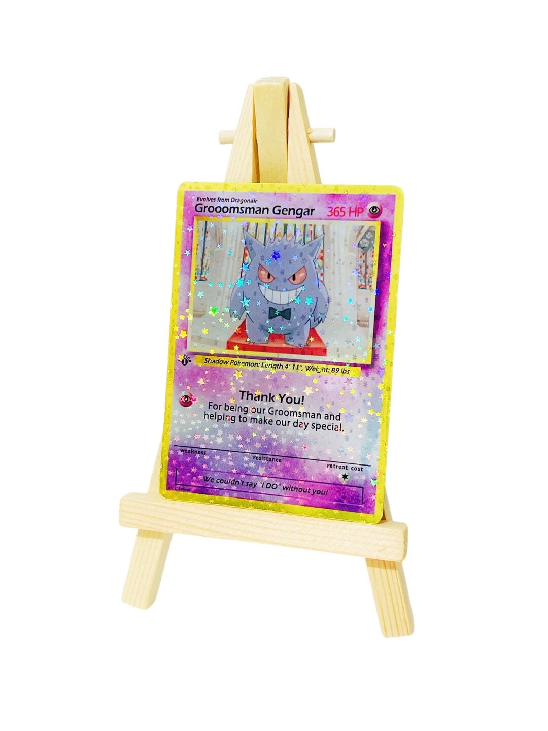 Pokemon Groomsman Gengar Card Bridesmaid Flower Maid of Honour ...