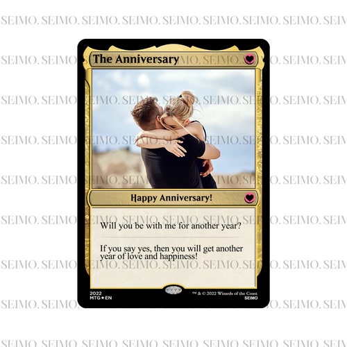 Custom Magic the Gathering Card print Engagement / - Etsy