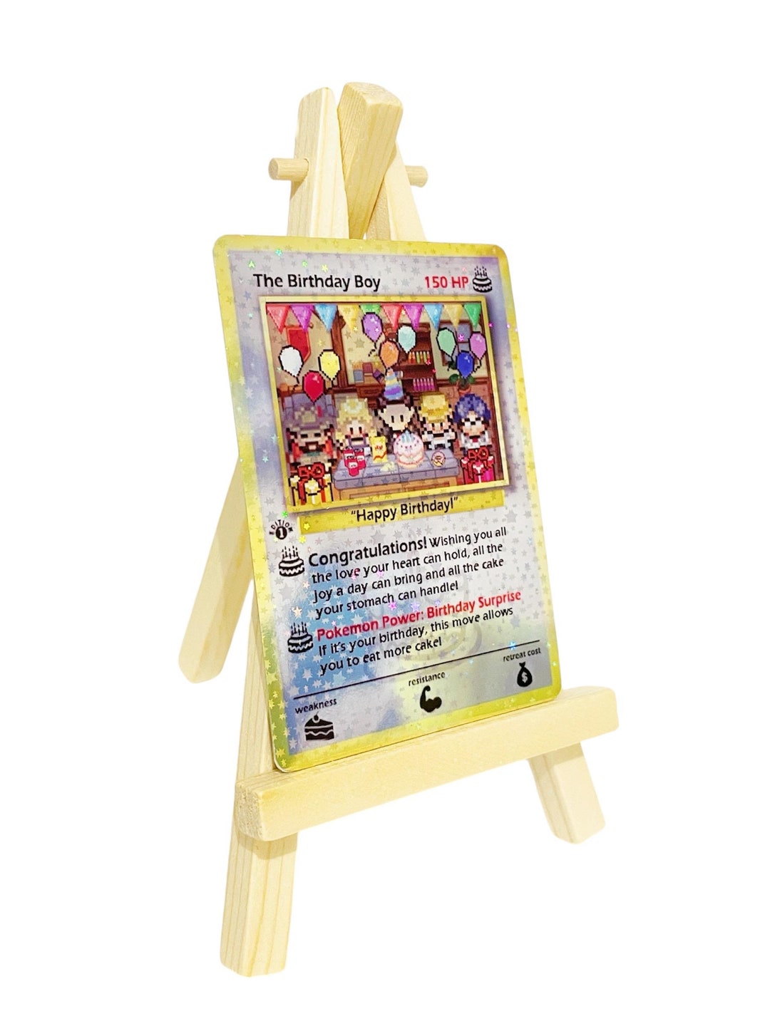 Pokemon Birthday Boy/girl Trading Card Proposal Invitation Happy ...