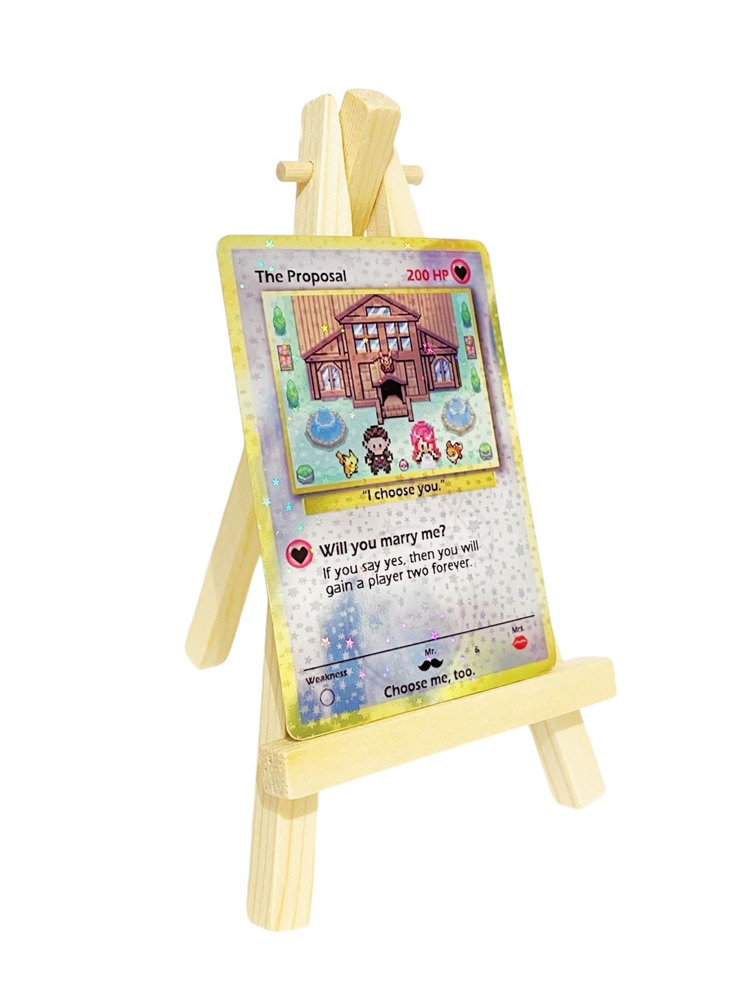 Pokemon Proposal Trading Card Invitation Anniversary Happy Birthday ...