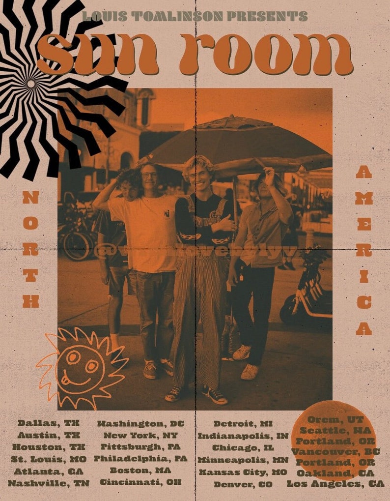 Sun Room Band Poster (pdf) - Etsy