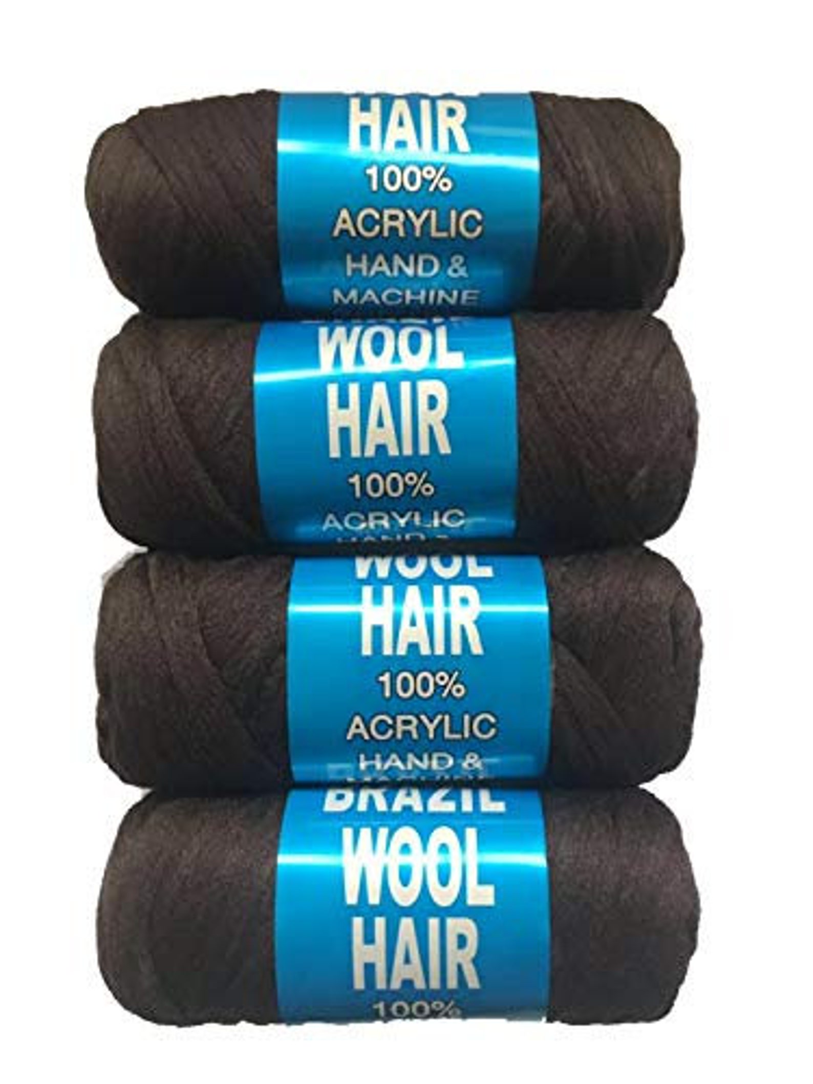 4p Brazilian Wool Hair Yarn, Wool Yarn for Hair Jumbo Braiding ...