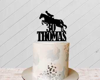 Show Jumping Cake Topper, Horse Cake Topper, Horse Jumping Cake Topper ...