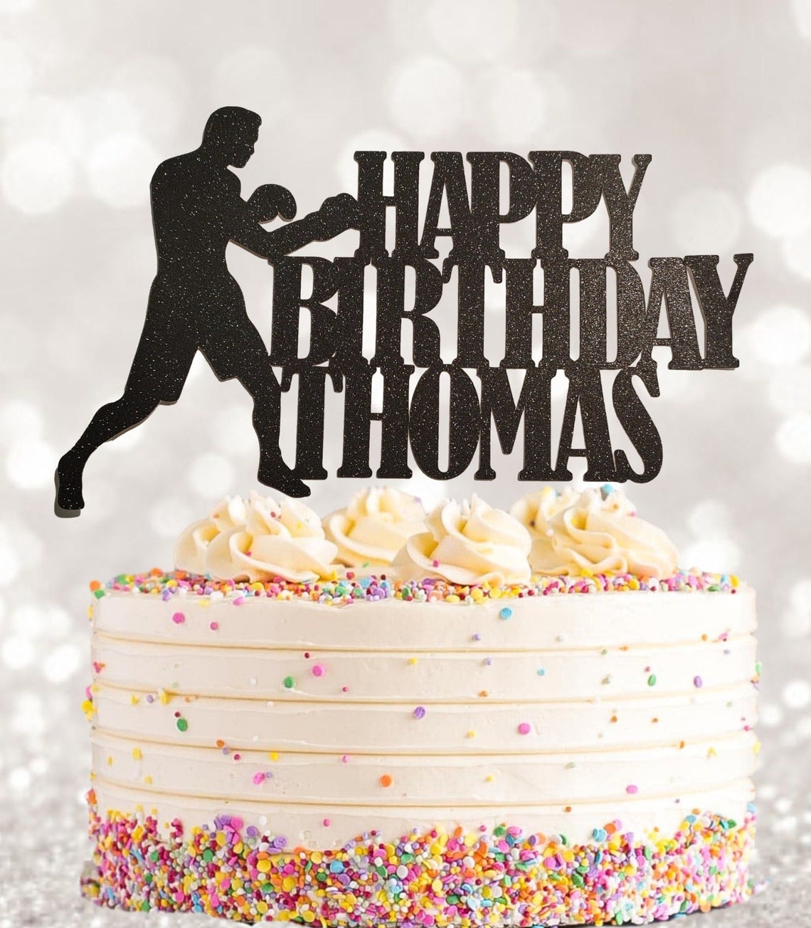 Personalised Boxing Cake Topper Custom Cake Topper Boxing - Etsy