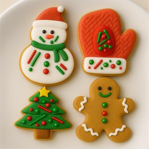 Edible Christmas Sprinkles Mix Cupcake Decorations Festive Cake Topping ...