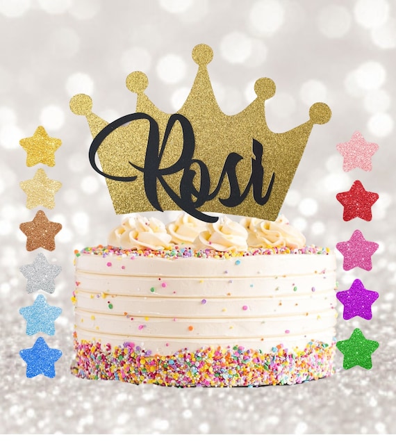 Personalised Crown Topper Princess Crown Topper Any Name | Etsy