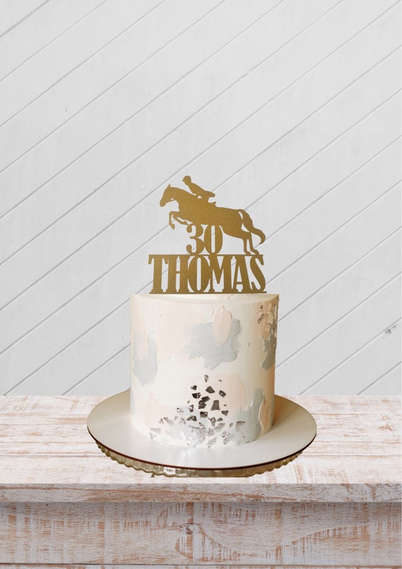 Horse Jumping Cakes Horse Jumping Cake Topper With Name And Age