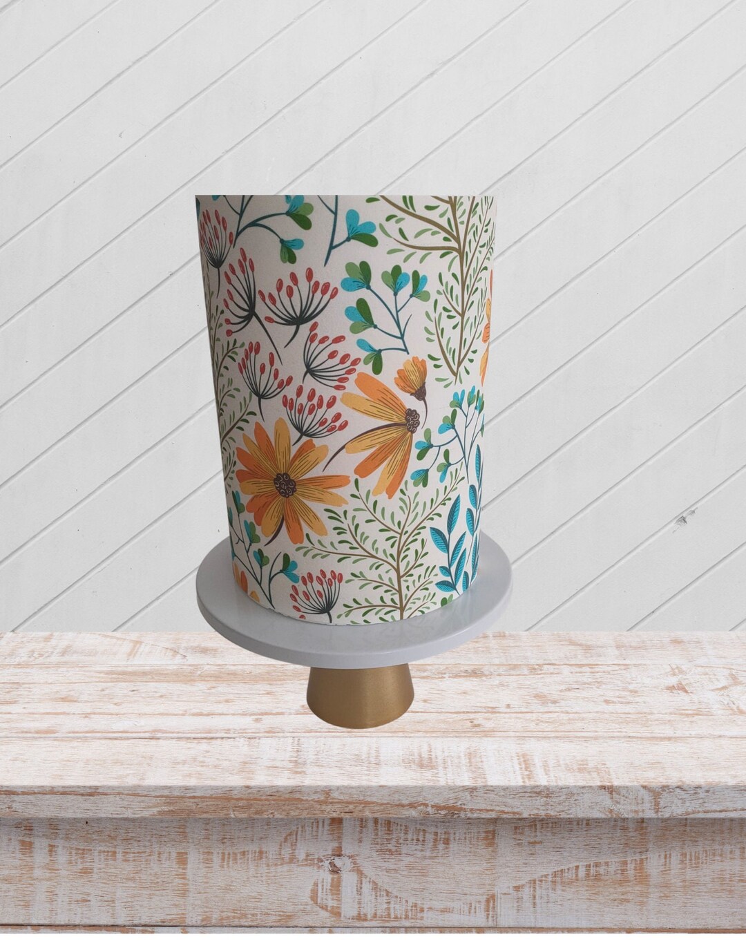 Floral Cake Wrap: Edible Icing Sheet Decoration - Etsy