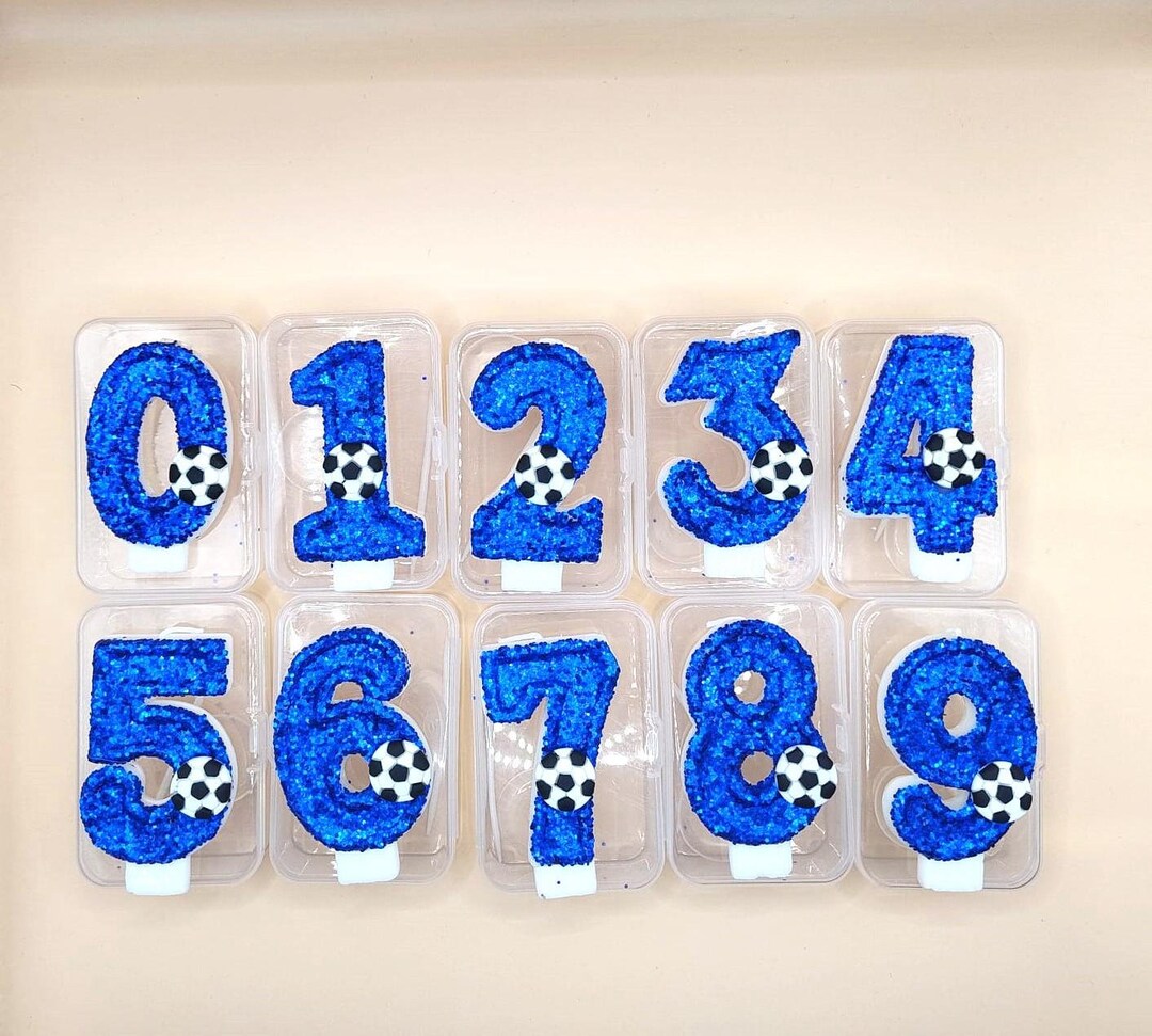Football Birthday Candle Sports Theme Party Decorations Soccer Ball ...