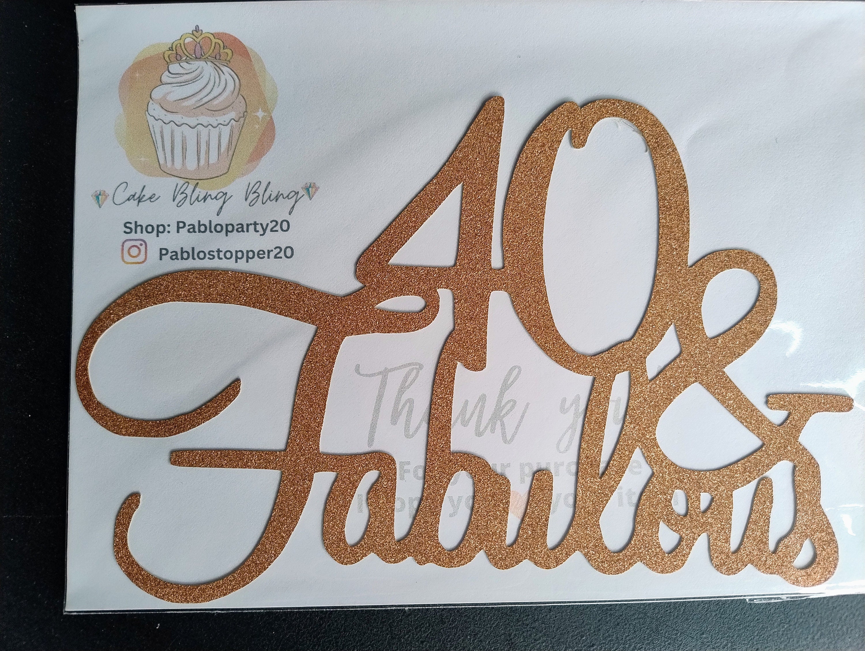 40 Fabulous Glitter Cake Topper for Cake Decoration and Special Party ...