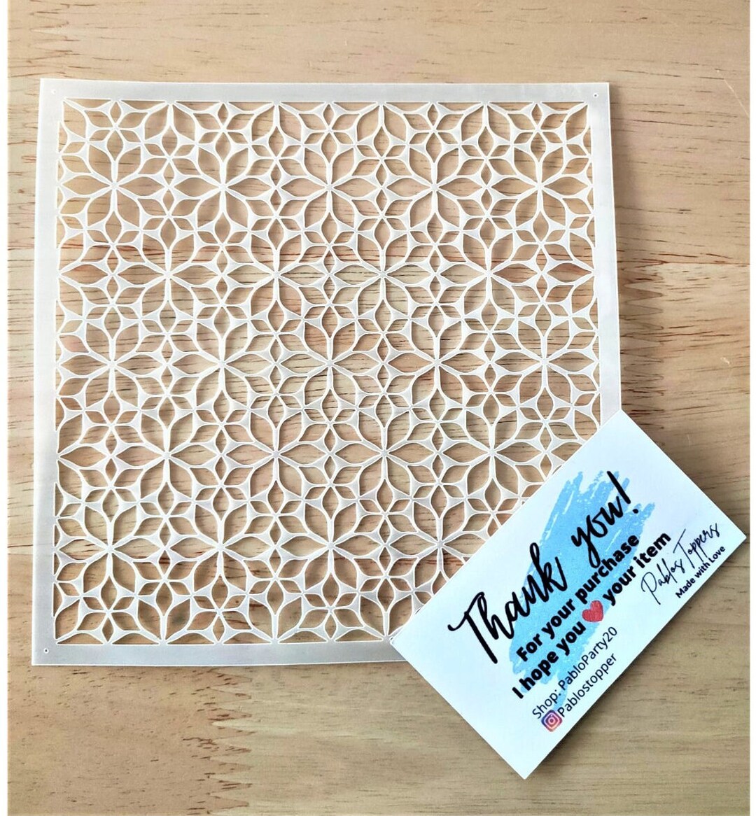 Flowers Cake Stencil With Delicate Pattern for Cake Decoration, Mylar ...