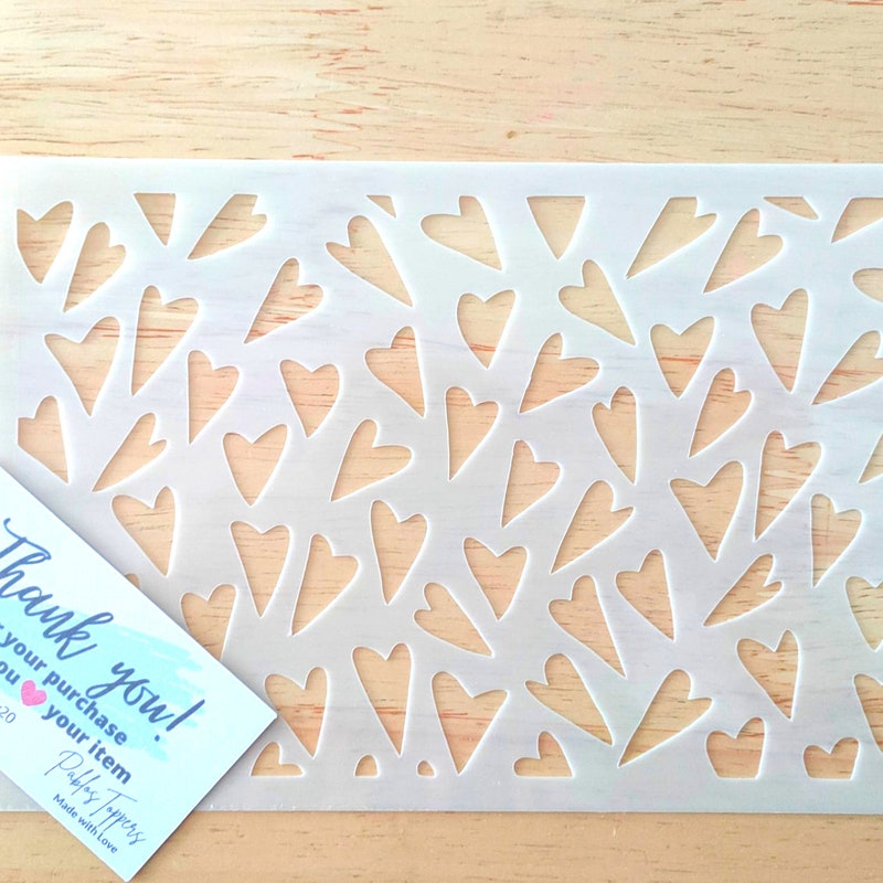 Heart Cake Stencil - Etsy