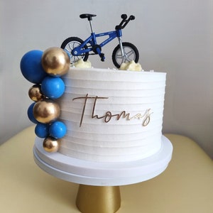 Custom Bike Cake Topper Set: Personalized Birthday Party Decor - Etsy