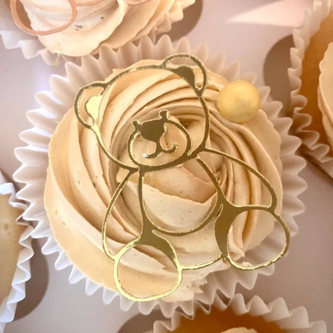 Teddy Cupcake Topper Perfect for Cupcake Decoration in the - Etsy