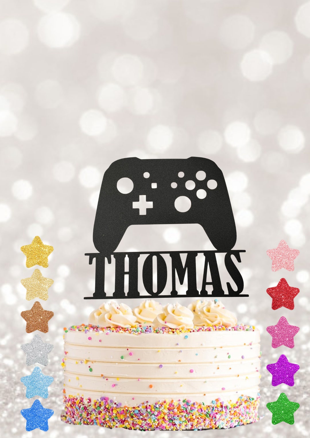Game Controller Cake Topper, Custom Birthday Cake Topper, Personalised ...