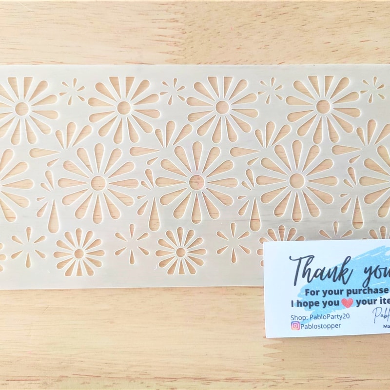 Flower Cake Stencil - Etsy