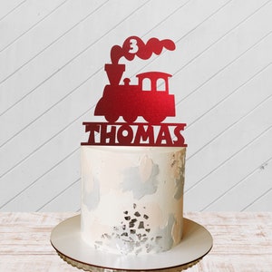 Custom Train Cake Topper, Personalized Birthday Cake Topper, Any Age ...