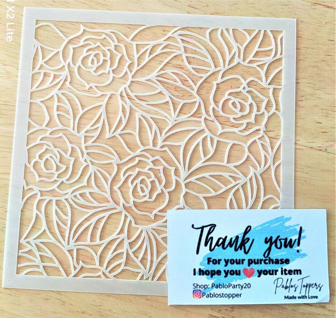 Rose Cake Stencil Pattern for Cake Decoration, Cake Decoration With Stencil Tool, Cake Stencil ...