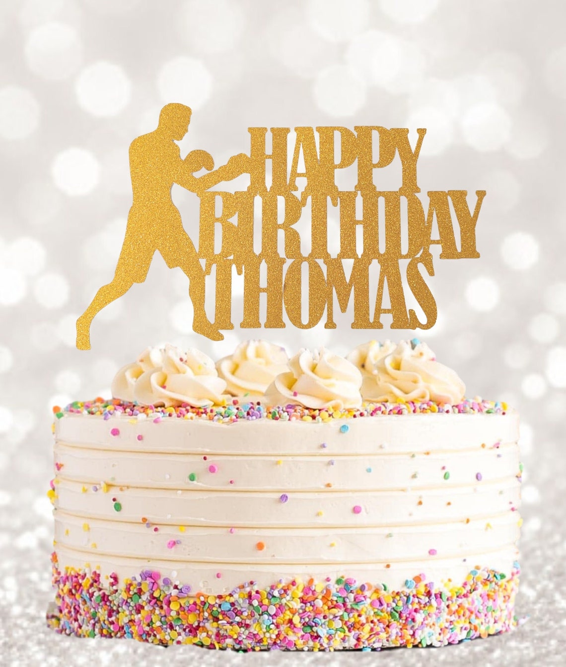 Personalised Boxing Cake Topper Custom Cake Topper Boxing - Etsy
