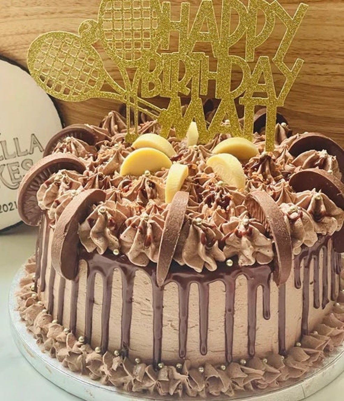 Tennis Personalised Cake Topper Custom Topper Any Name Cake - Etsy