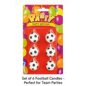 Football Birthday Candles Set Soccer Ball Cake Decorations Party Sports ...