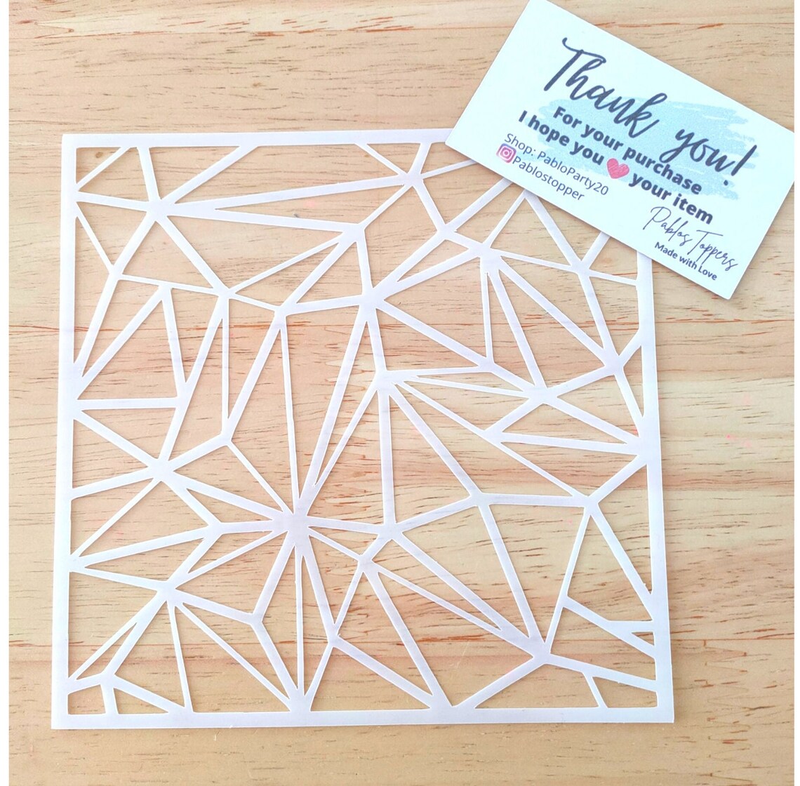 Geometric Cake Stencil Mylar 190 Micron Stencil Reusable | Etsy
